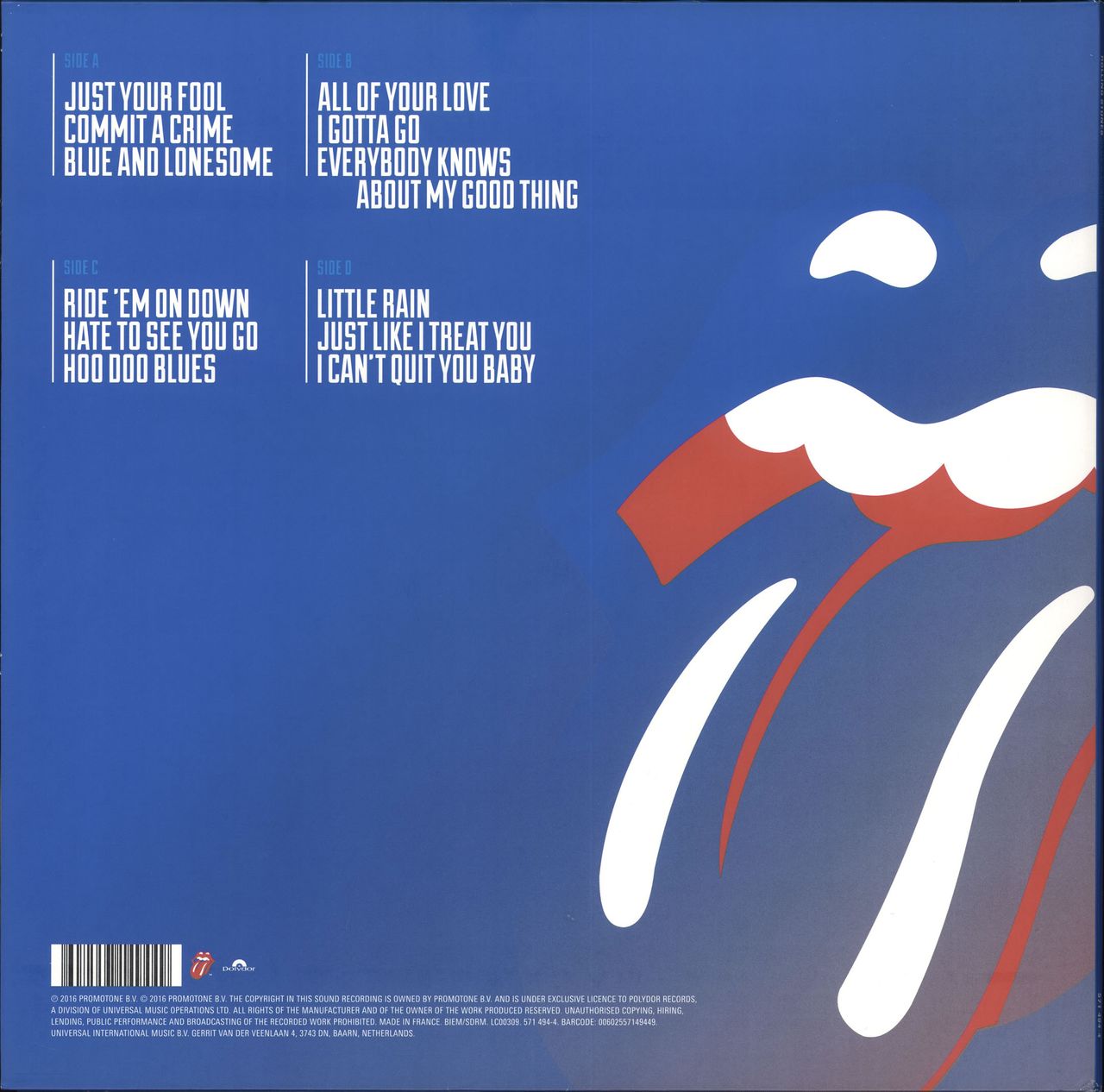 The Rolling Stones Blue & Lonesome - 180gm UK 2-LP vinyl set — RareVinyl.com