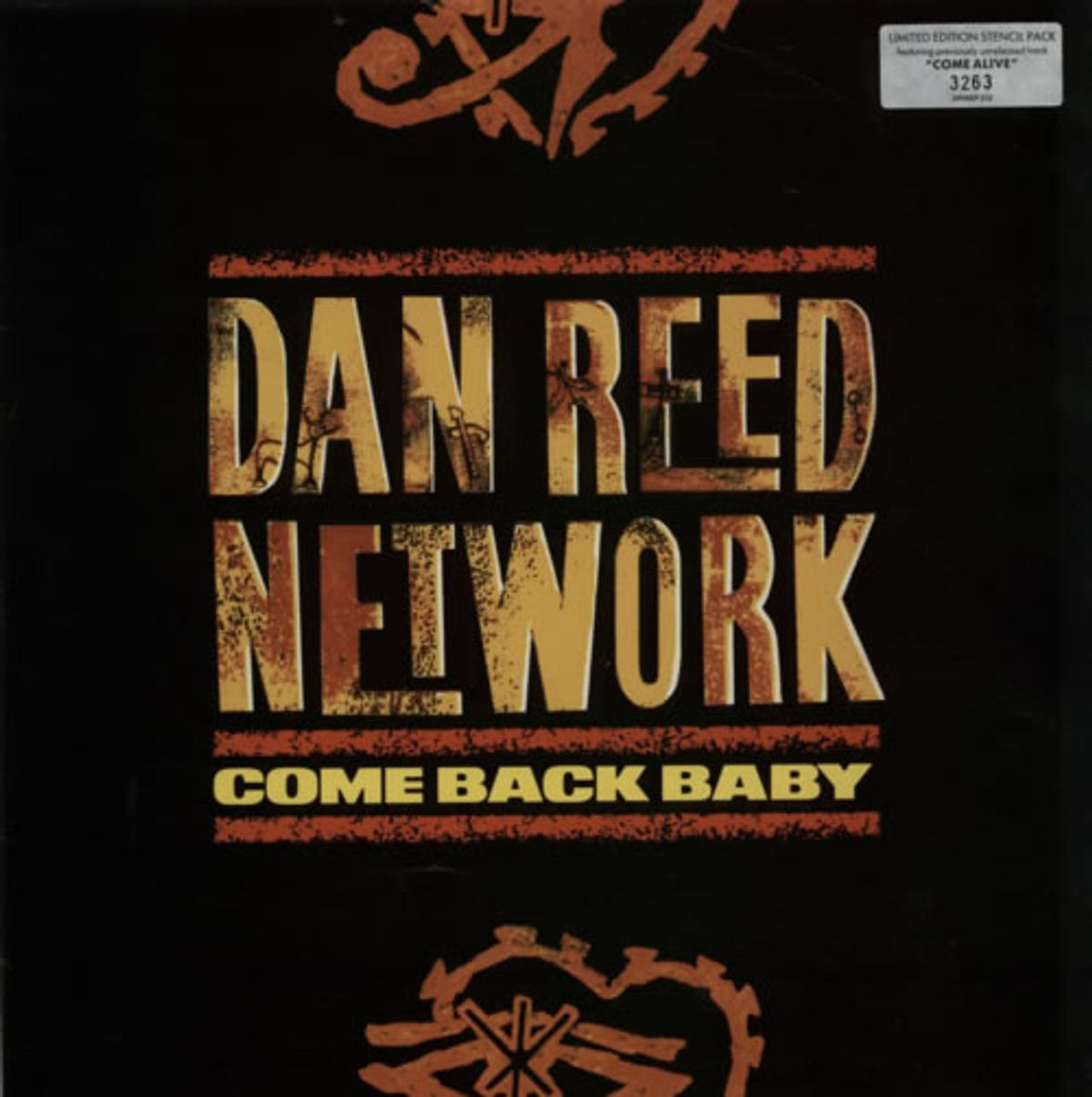 Dan Reed Network Come Back Baby + Stencil UK 12" vinyl — RareVinyl.com