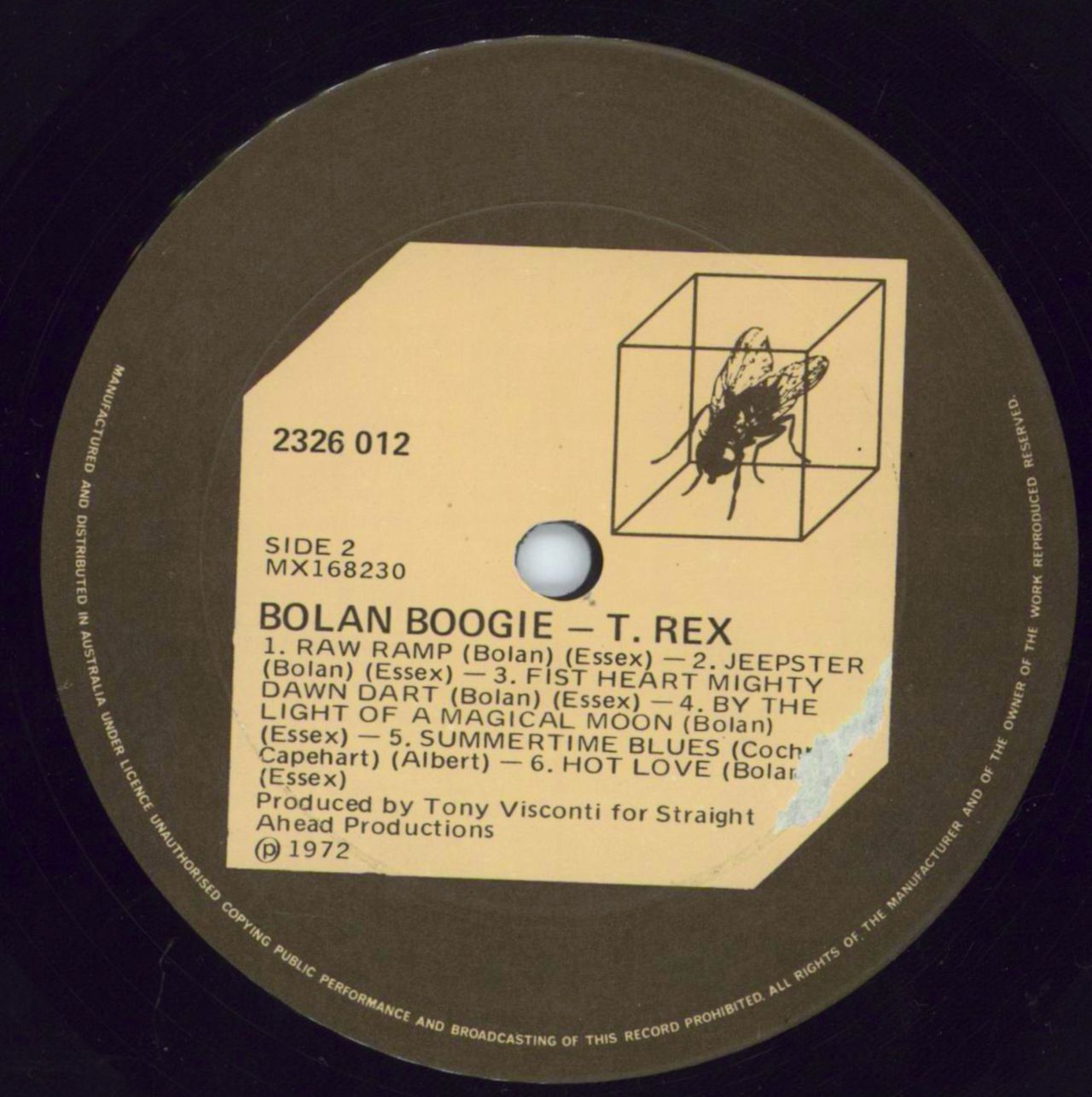 T-Rex / Tyrannosaurus Rex Bolan Boogie Australian Vinyl LP — RareVinyl.com